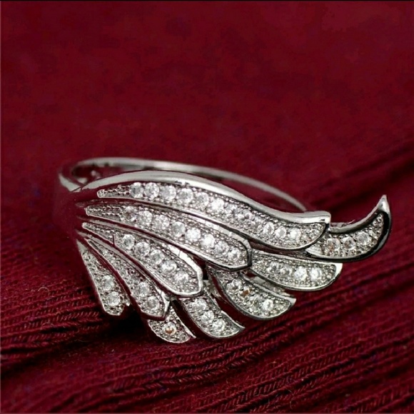 Jewelry | Angel Wing 18k White Gold Plated Ring New | Poshmark